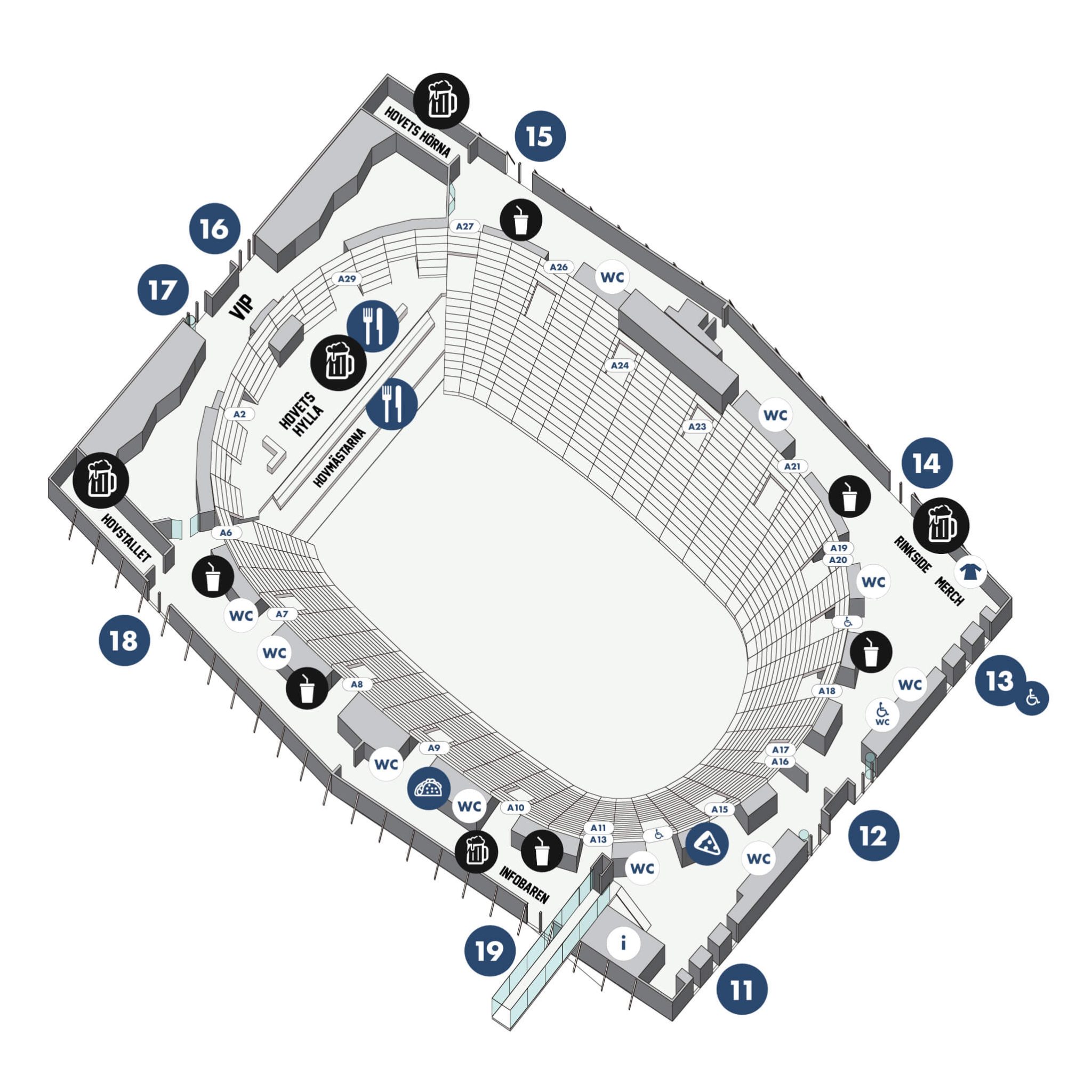 Hitta i arenan - Hovet Arena